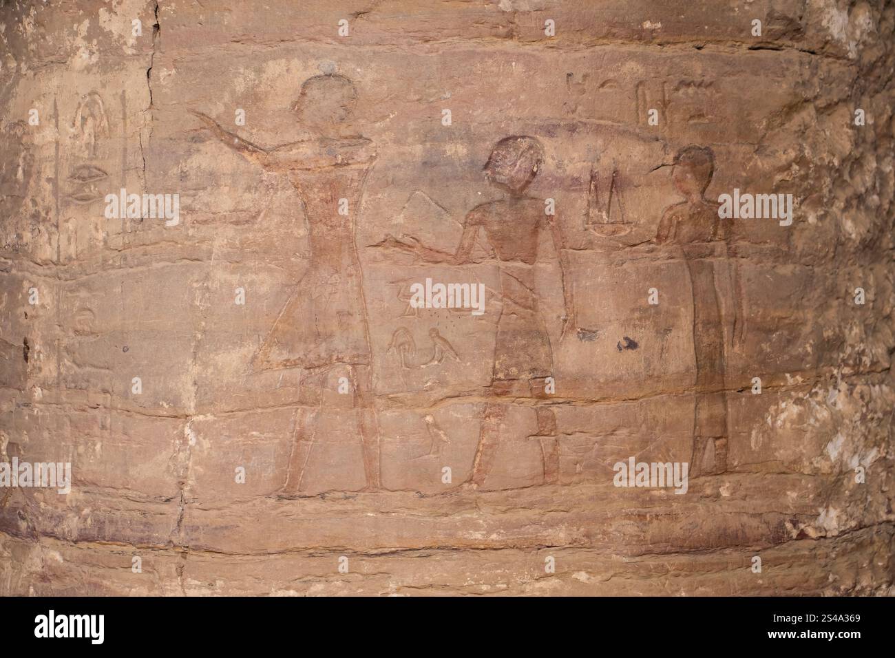 Ancient egyptian Tombs of the Nobles (Qubbet el-Hawa) in Aswan Stock ...