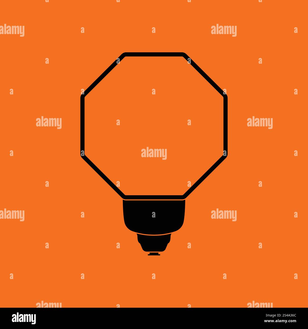 Icon of portable fashion flash. Orange background with black. Vector ...