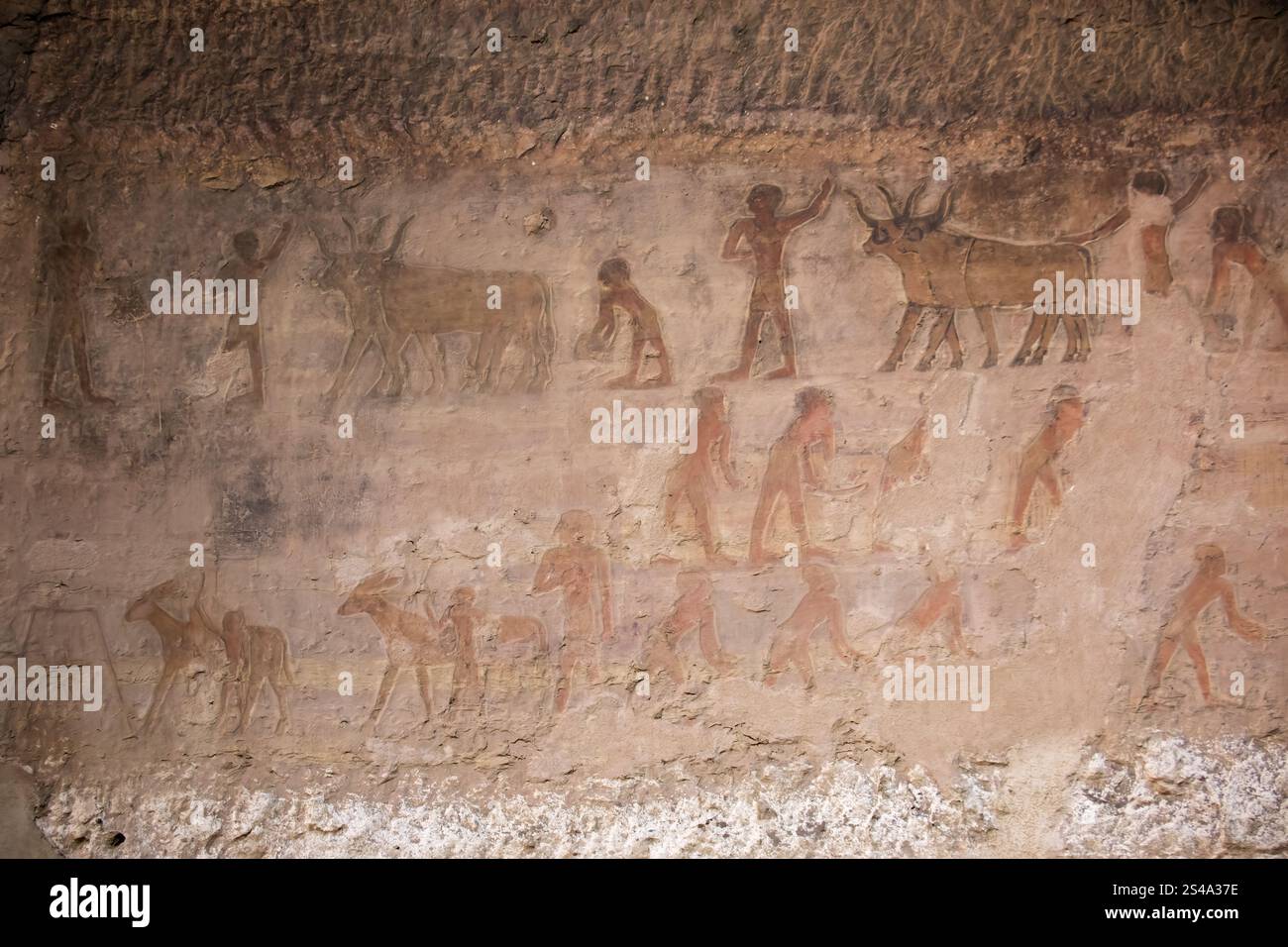 Ancient egyptian Tombs of the Nobles (Qubbet el-Hawa) in Aswan Stock ...