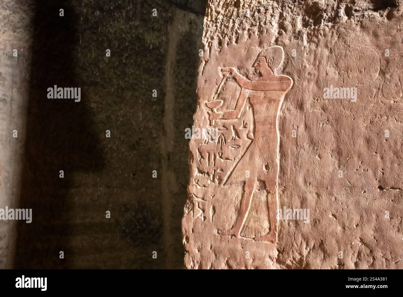 Ancient egyptian Tombs of the Nobles (Qubbet el-Hawa) in Aswan Stock ...