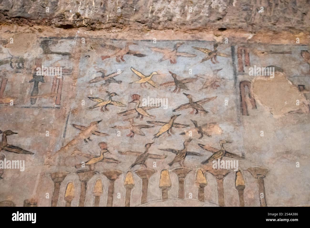 Ancient egyptian Tombs of the Nobles (Qubbet el-Hawa) in Aswan Stock ...