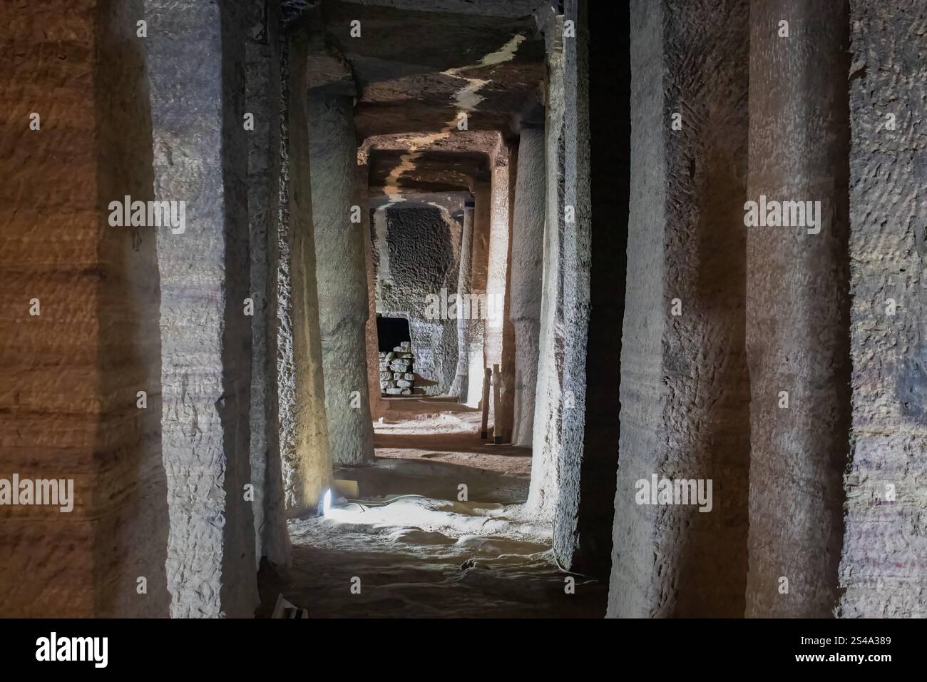 Ancient egyptian Tombs of the Nobles (Qubbet el-Hawa) in Aswan Stock ...