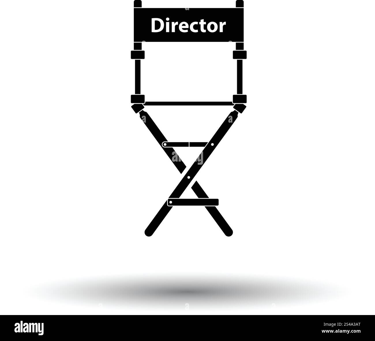Director chair icon. White background with shadow design. Vector ...