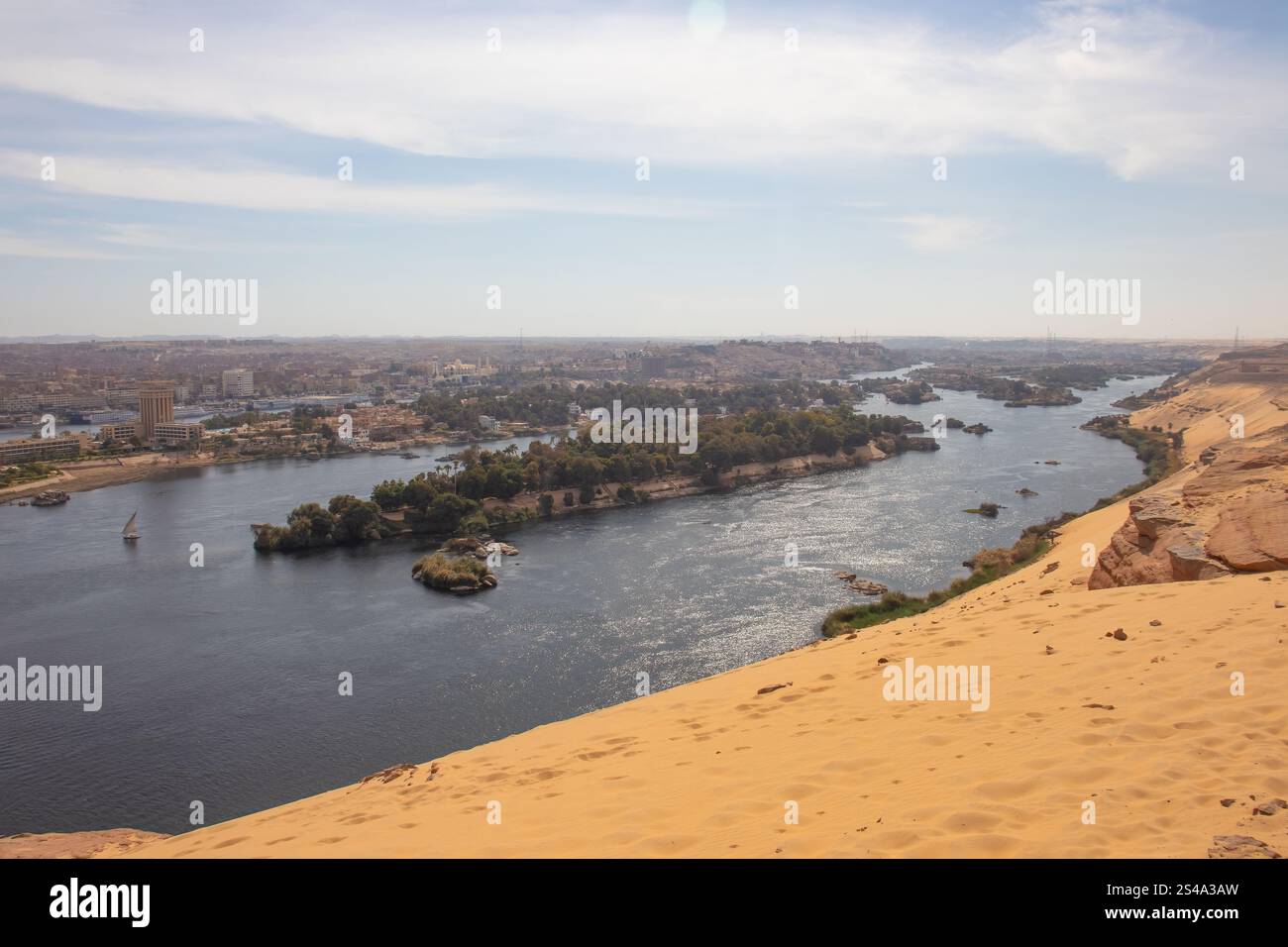 Beautiful panorama view for Aswan city Stock Photo - Alamy