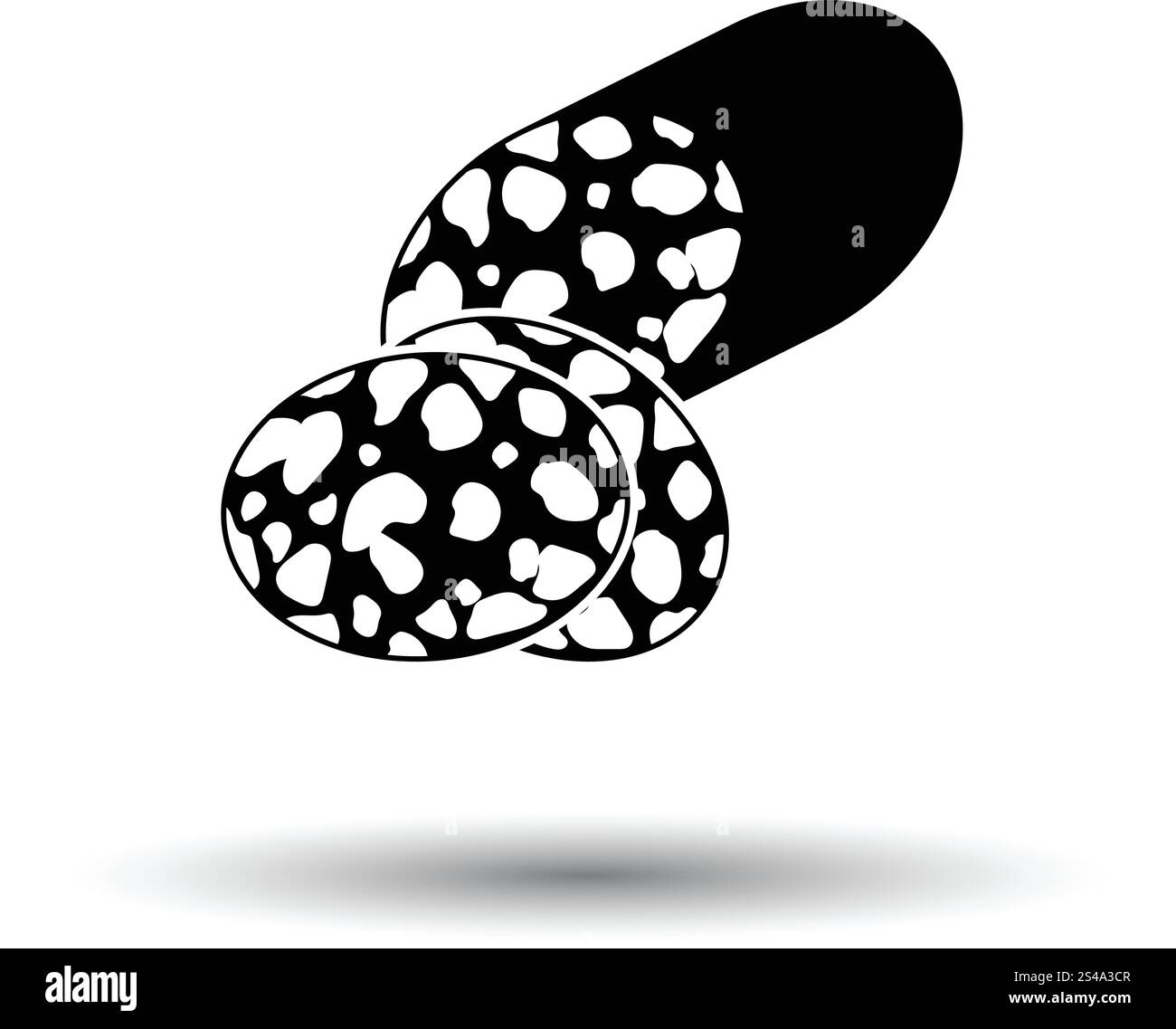 Salami icon. White background with shadow design. Vector illustration ...