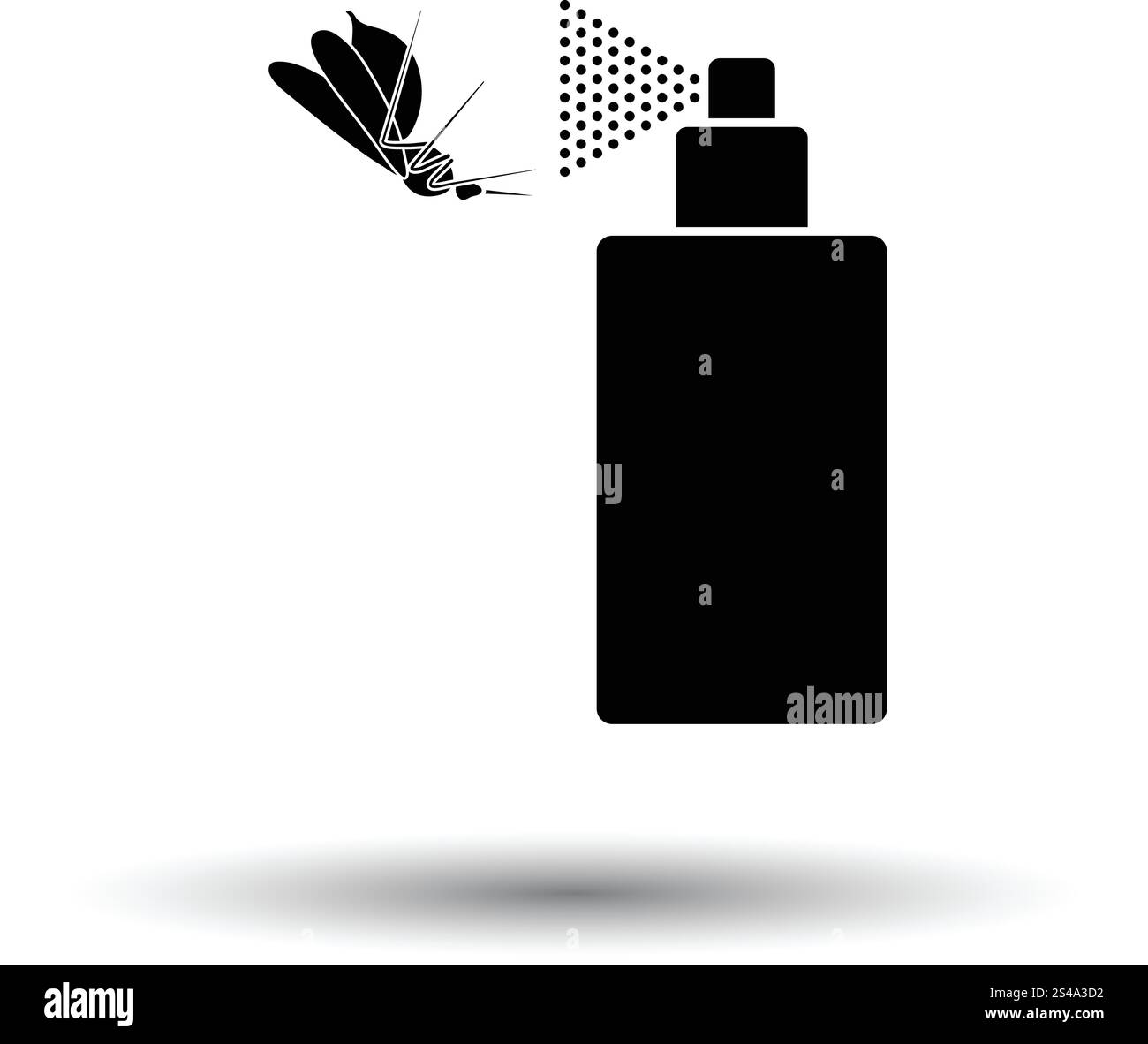 Mosquito spray icon. White background with shadow design. Vector ...