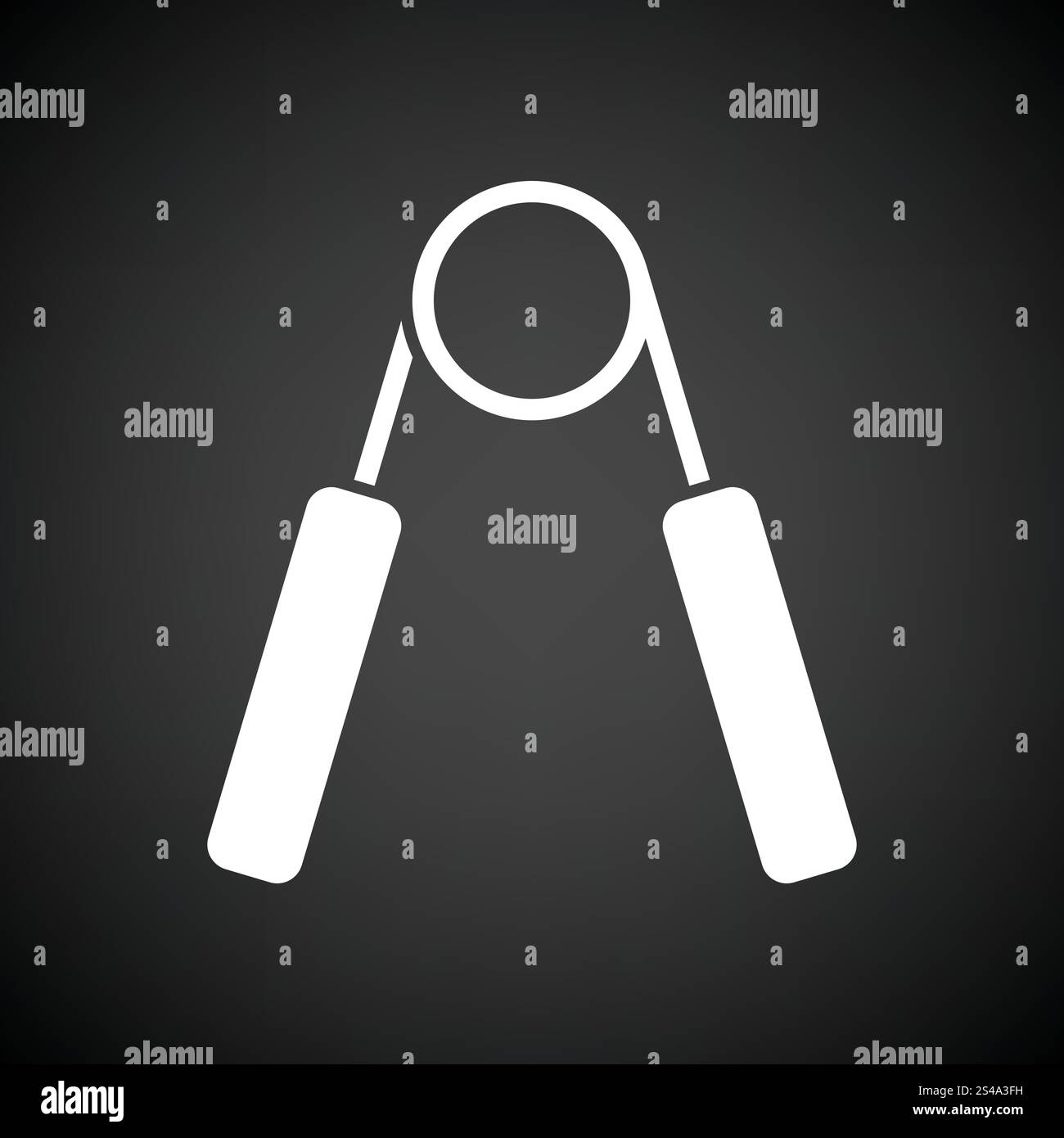 Hands expander icon. Black background with white. Vector illustration ...
