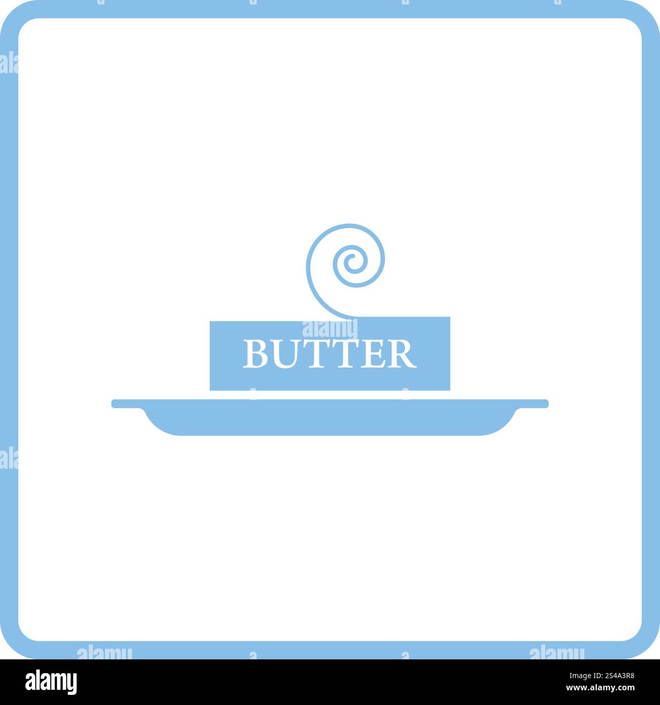 Butter icon. Blue frame design. Vector illustration Stock Vector Image ...