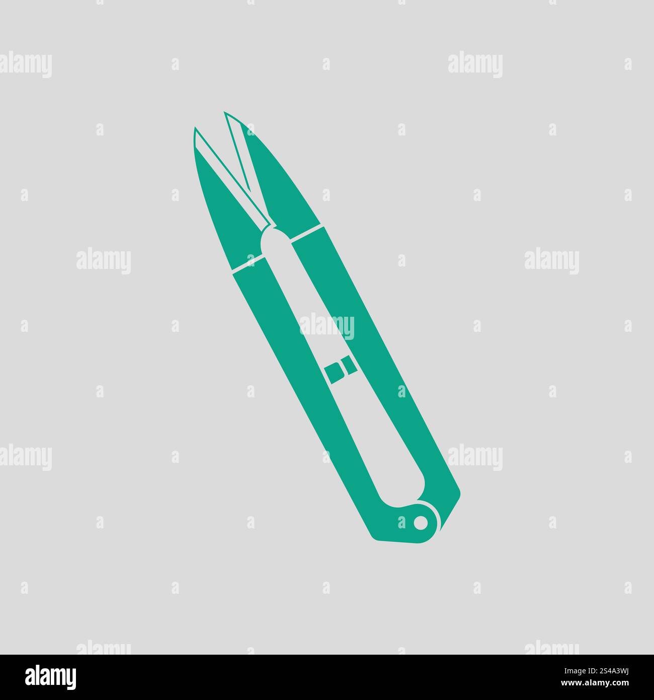 Seam ripper icon. Gray background with green. Vector illustration Stock ...