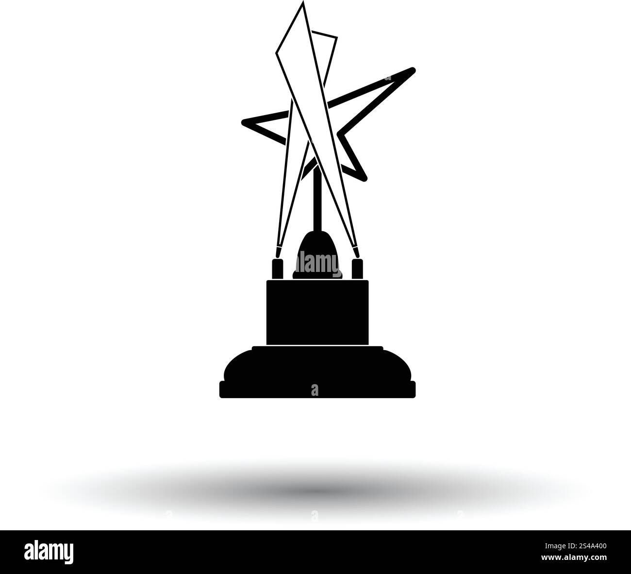 Cinema award icon. White background with shadow design. Vector ...