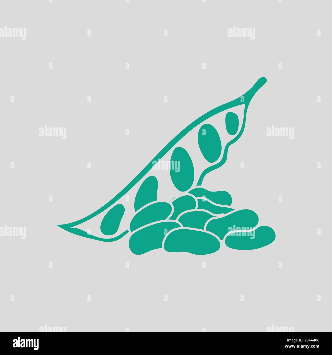 Beans icon. Gray background with green. Vector illustration Stock ...