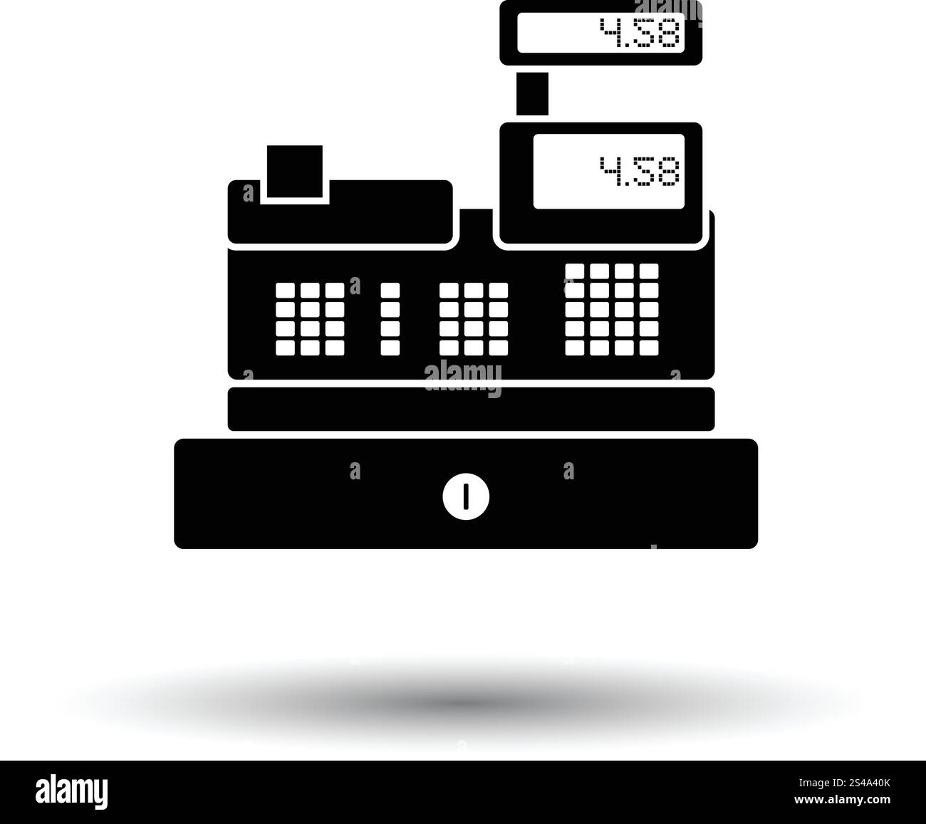 Cashier icon. White background with shadow design. Vector illustration ...