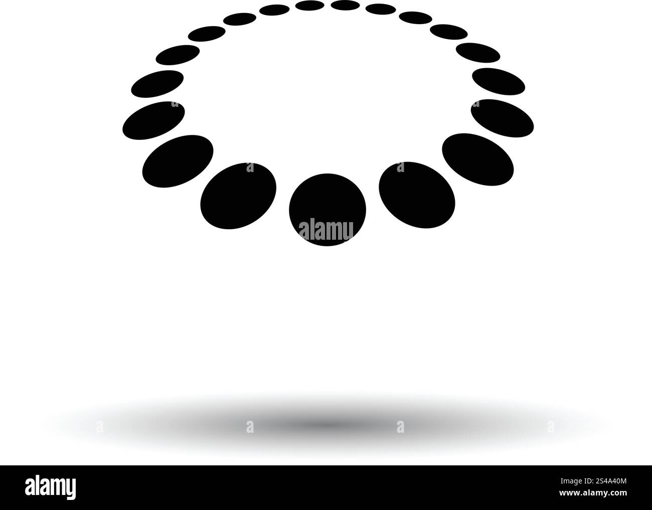 Beads icon. White background with shadow design. Vector illustration ...