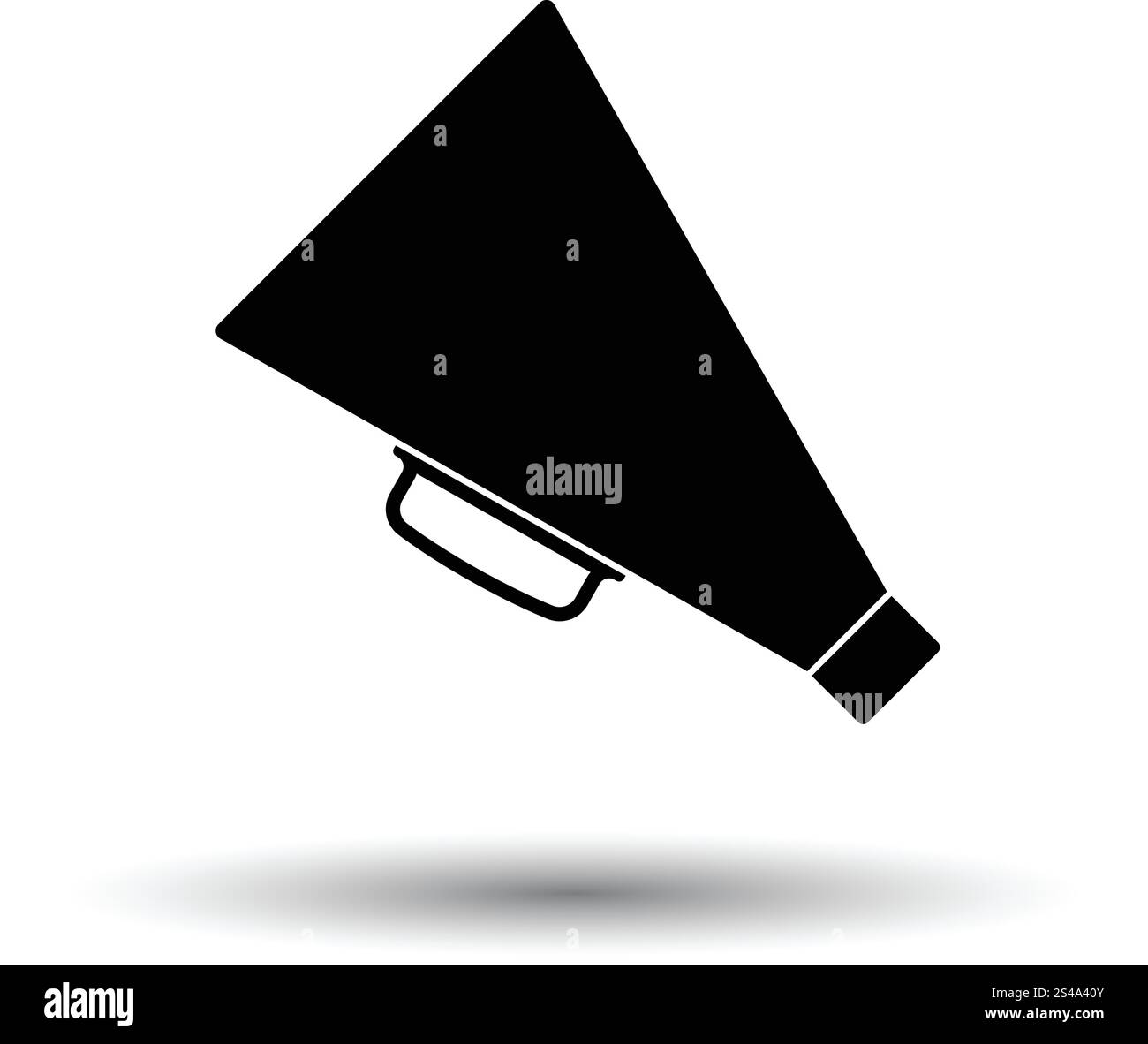 Director megaphone icon. White background with shadow design. Vector ...