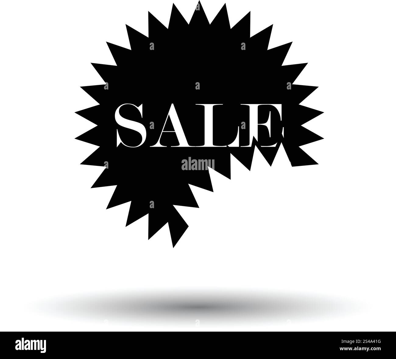 Sale tag icon. White background with shadow design. Vector illustration ...