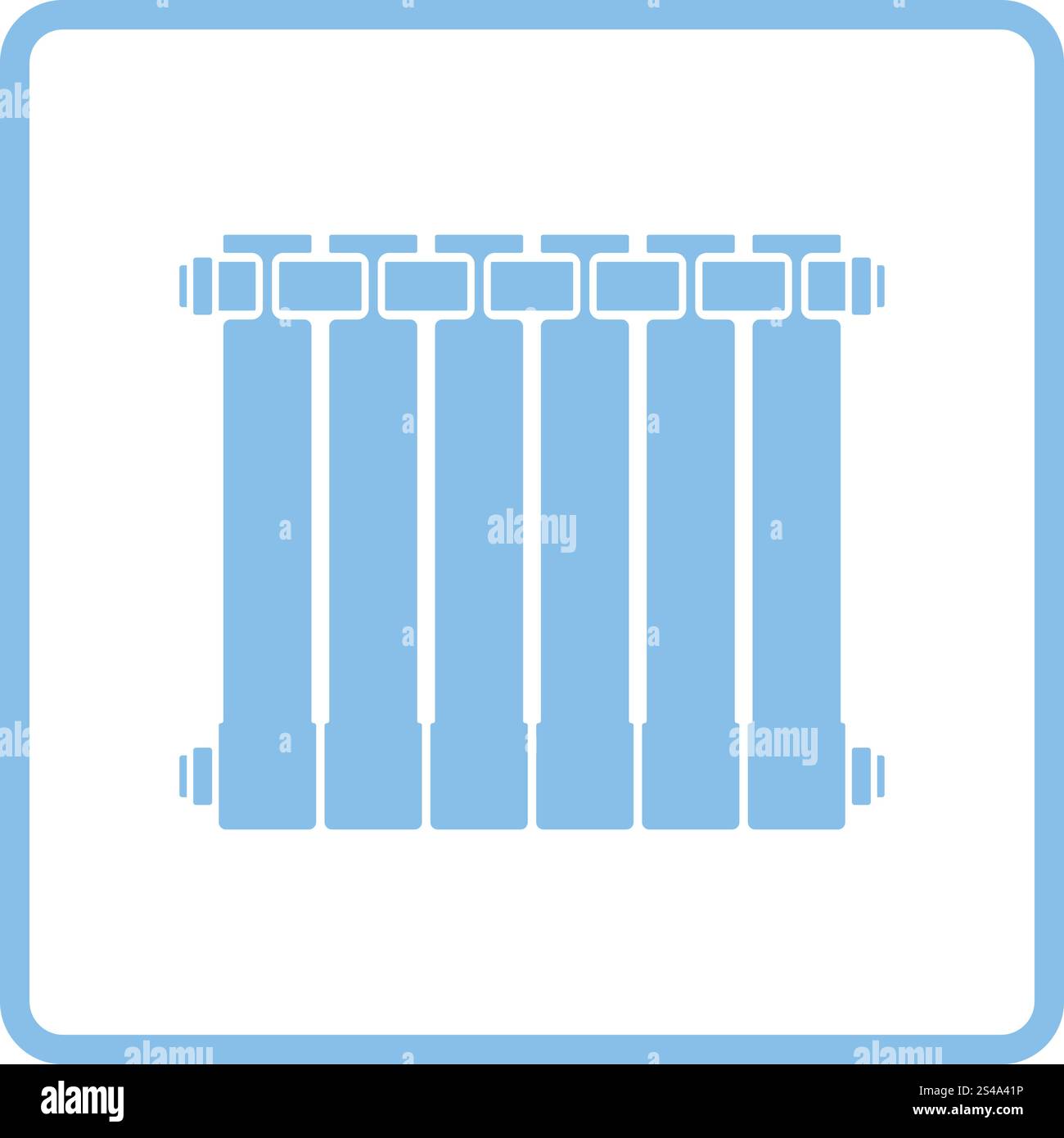 Icon of Radiator. Blue frame design. Vector illustration Stock Vector ...