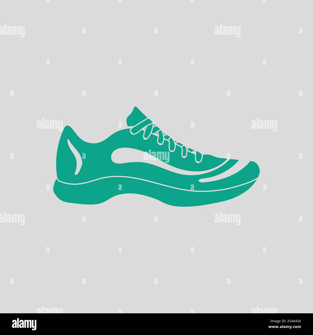 Sneaker icon. Gray background with green. Vector illustration Stock ...
