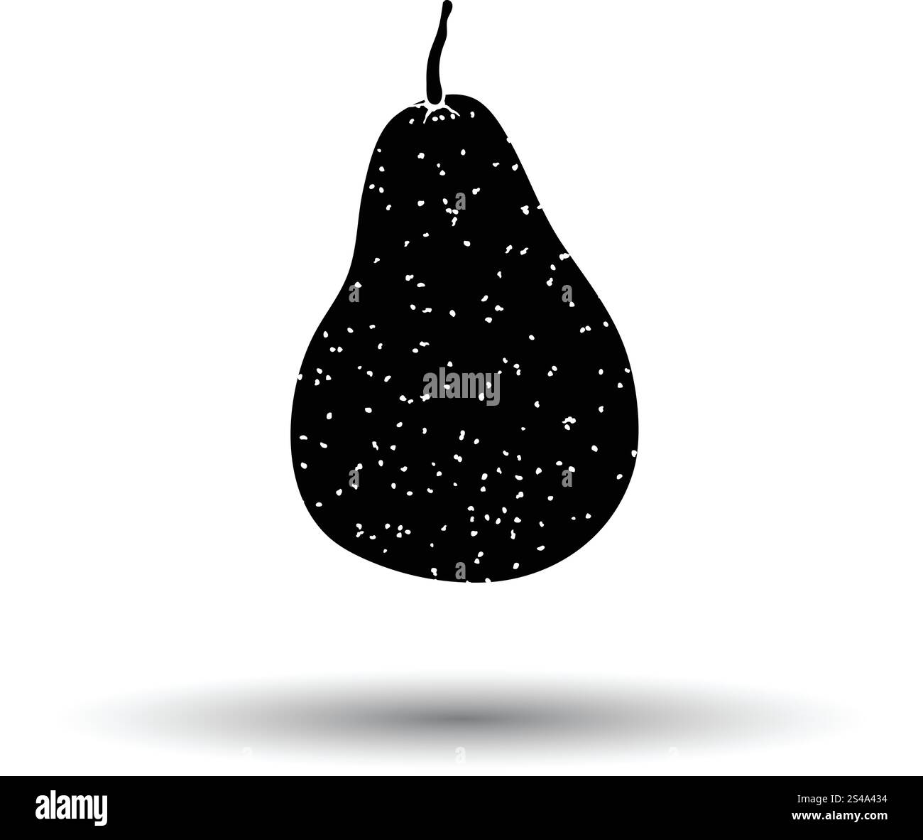 Pear icon. White background with shadow design. Vector illustration ...