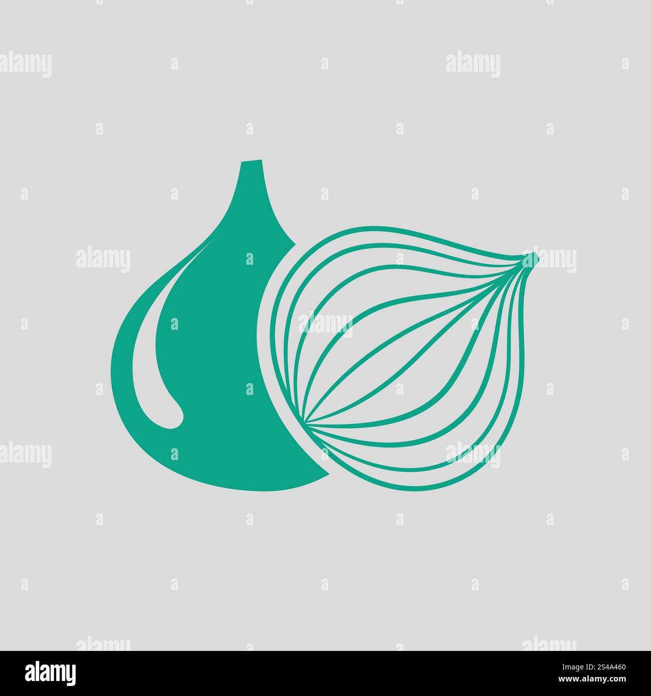 Onion icon. Gray background with green. Vector illustration Stock ...