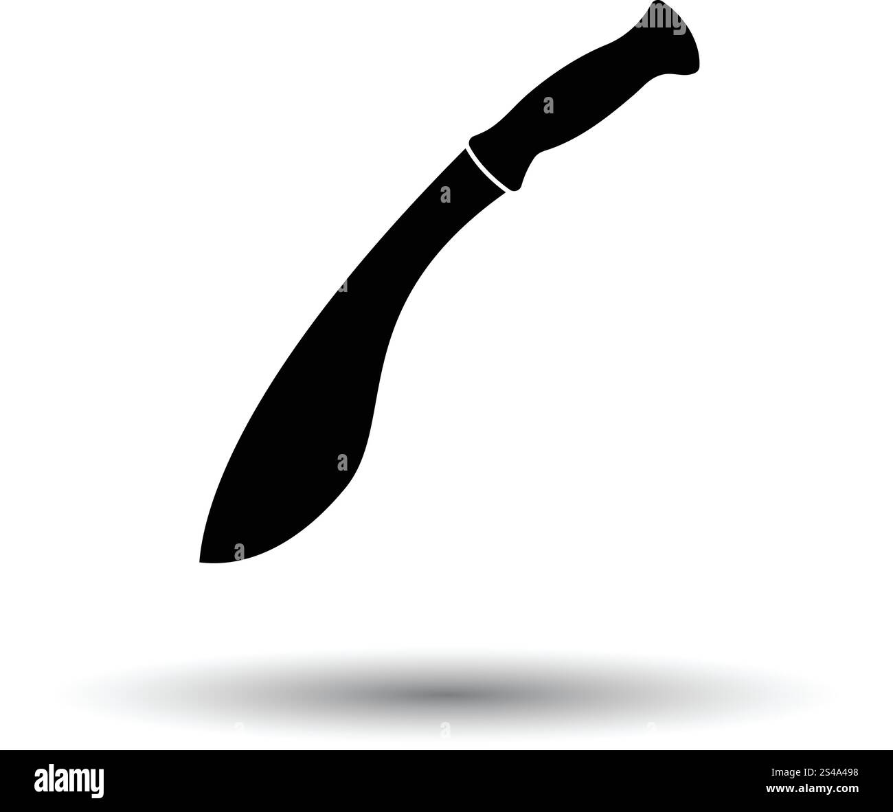 Machete icon. White background with shadow design. Vector illustration ...