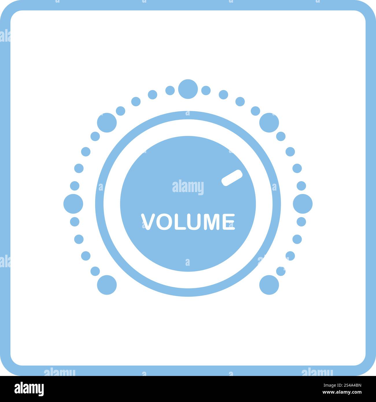 Volume control icon. Blue frame design. Vector illustration Stock ...