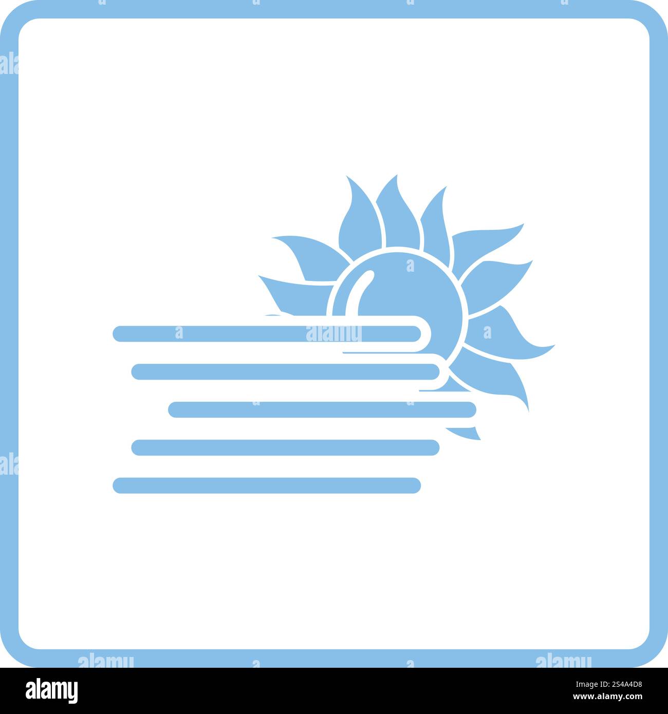 Fog icon. Blue frame design. Vector illustration Stock Vector Image ...