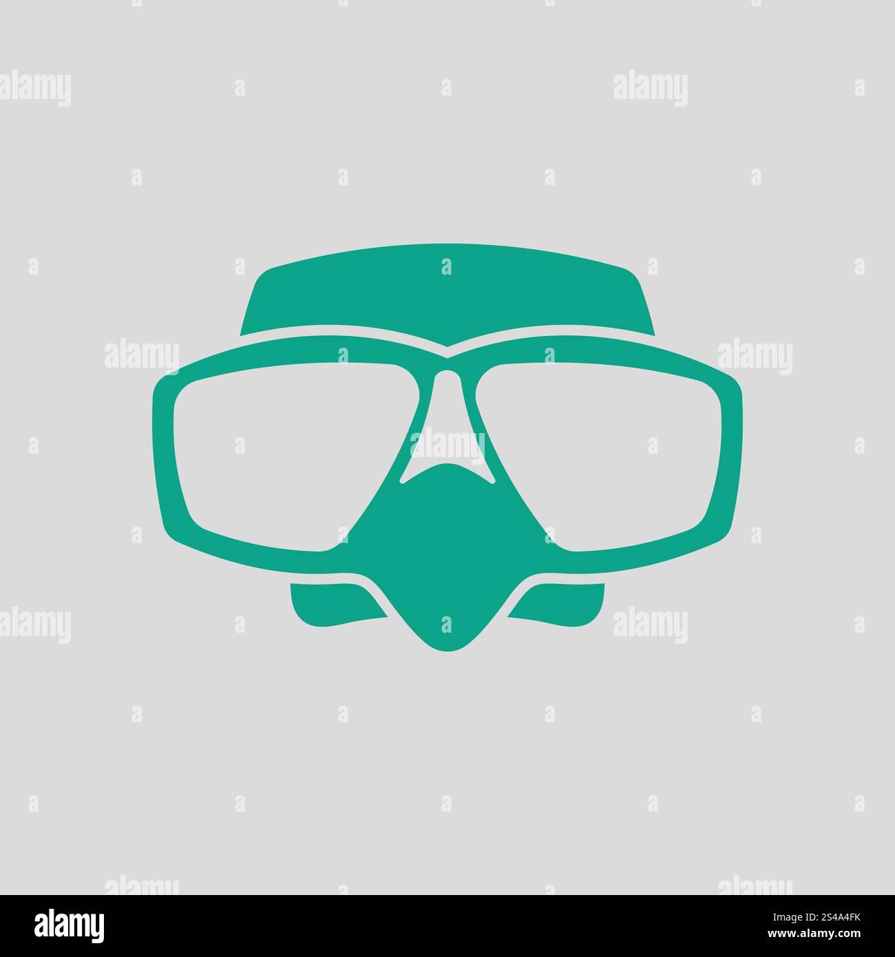Icon of scuba mask . Gray background with green. Vector illustration ...