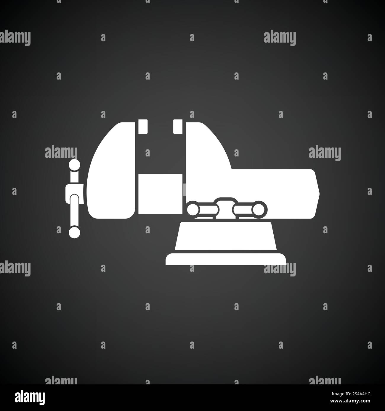 Vise icon. Black background with white. Vector illustration Stock ...