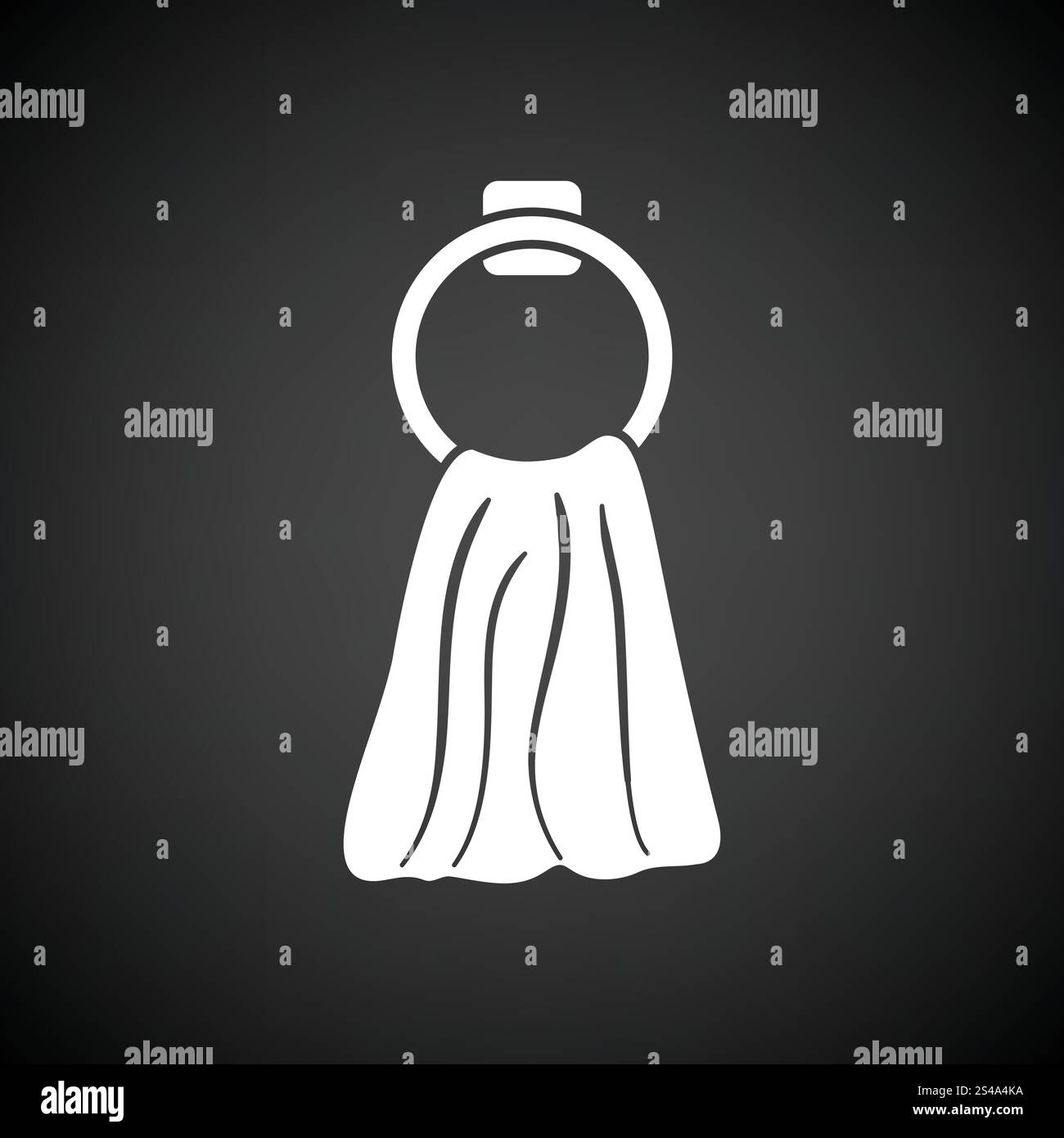 Hand towel icon. Black background with white. Vector illustration Stock ...