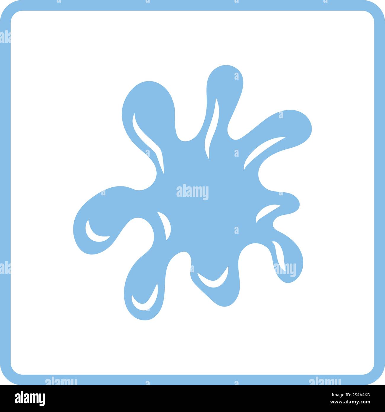 Paint blot icon. Blue frame design. Vector illustration Stock Vector ...