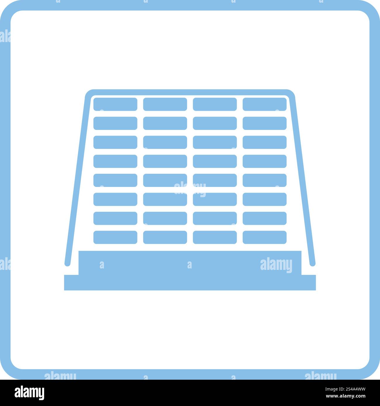 Icon of construction pallet . Blue frame design. Vector illustration ...