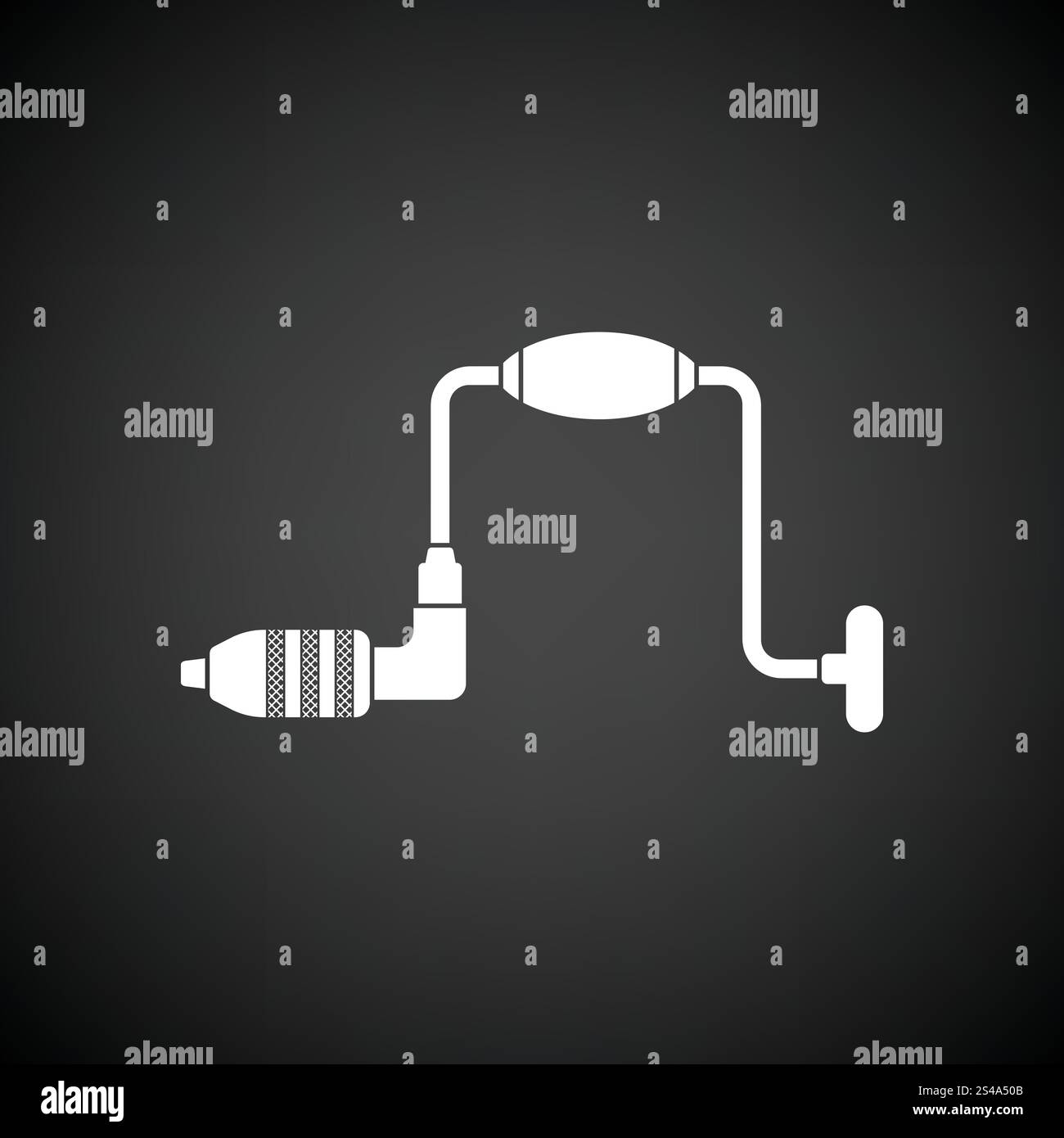 Auger icon. Black background with white. Vector illustration Stock ...
