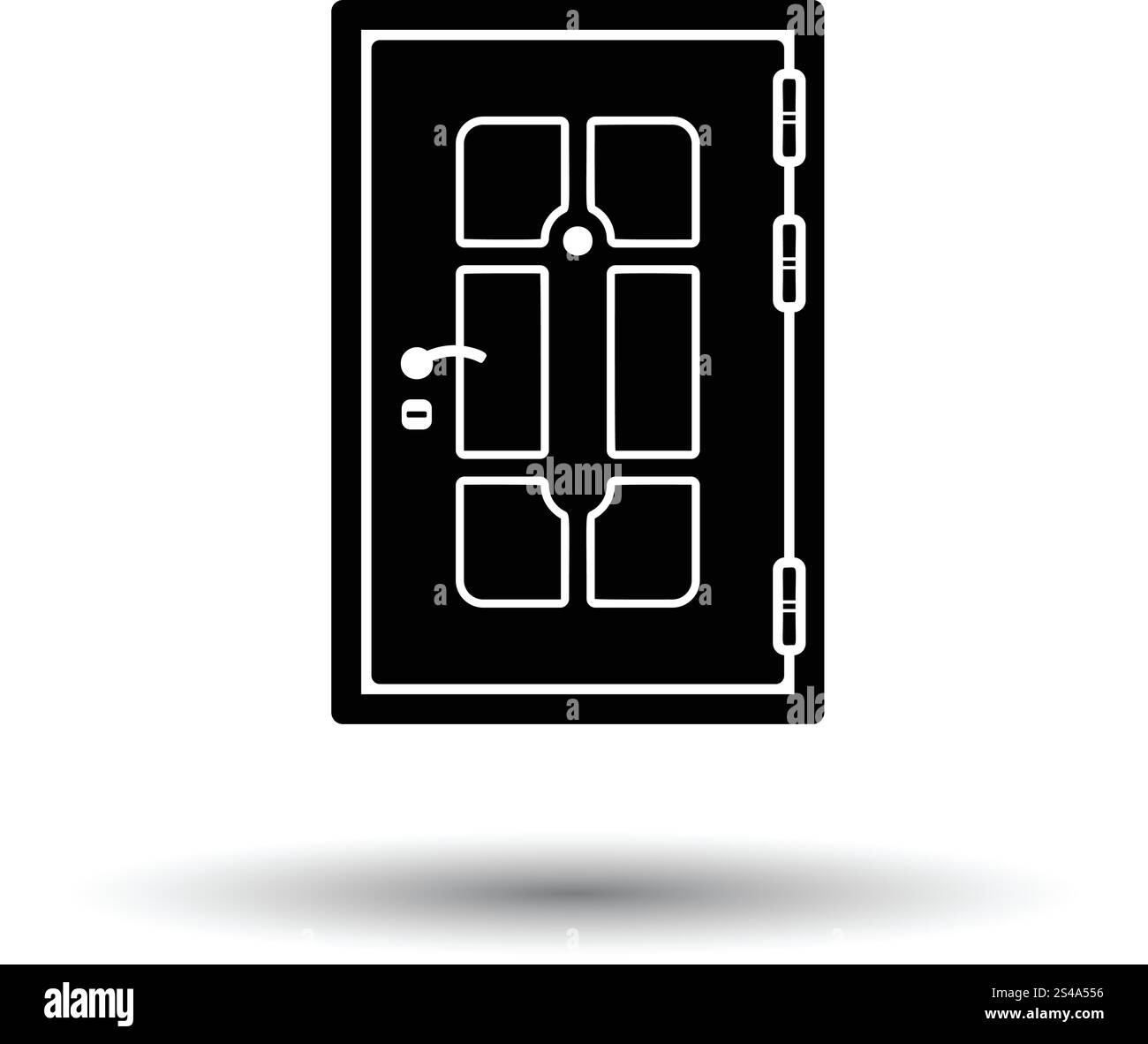 Apartments door icon. White background with shadow design. Vector ...
