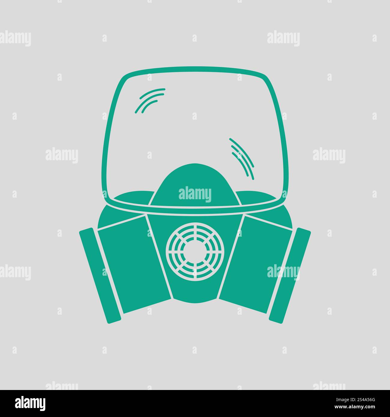 Fire mask icon. Gray background with green. Vector illustration Stock ...