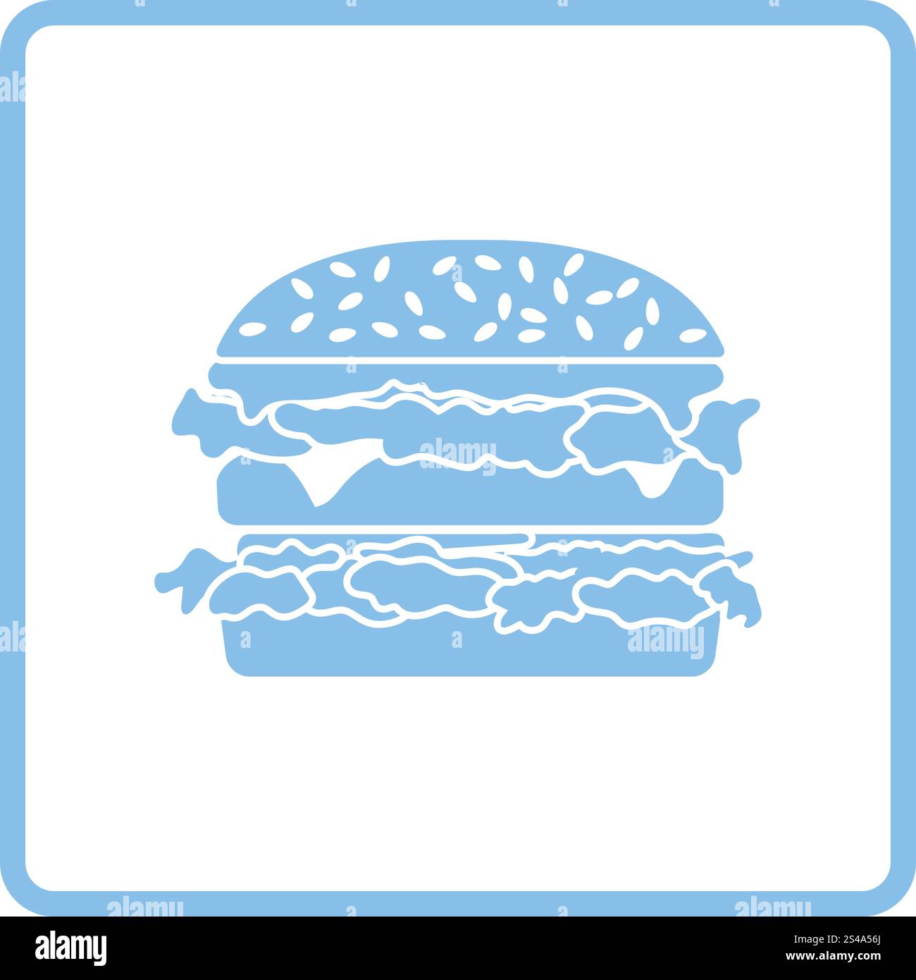 Hamburger icon. Blue frame design. Vector illustration Stock Vector ...