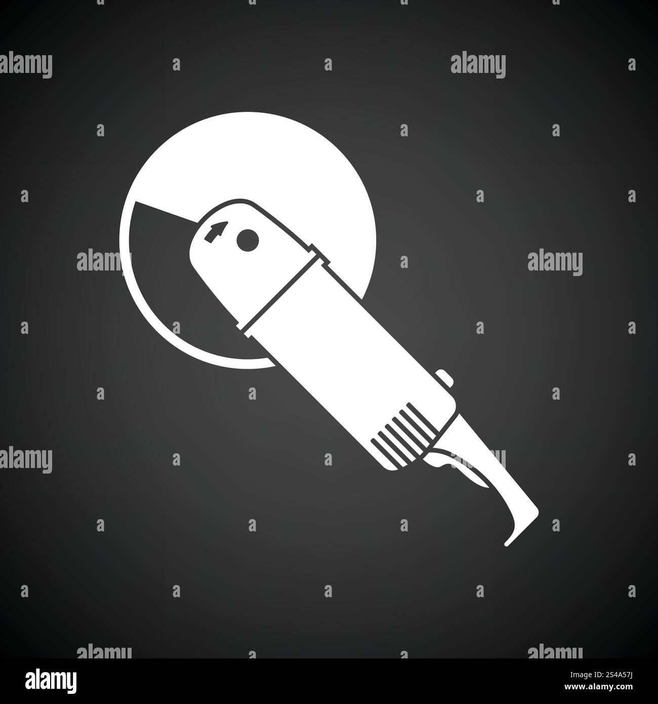 Grinder icon. Black background with white. Vector illustration Stock ...