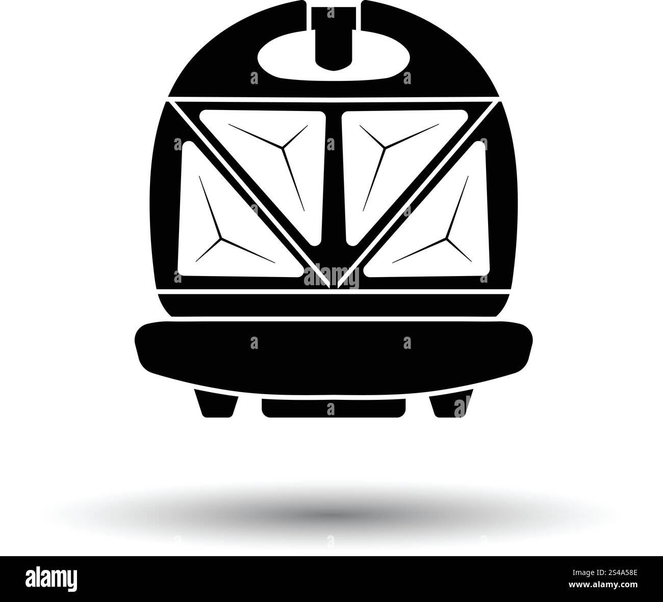 Kitchen sandwich maker icon. White background with shadow design ...