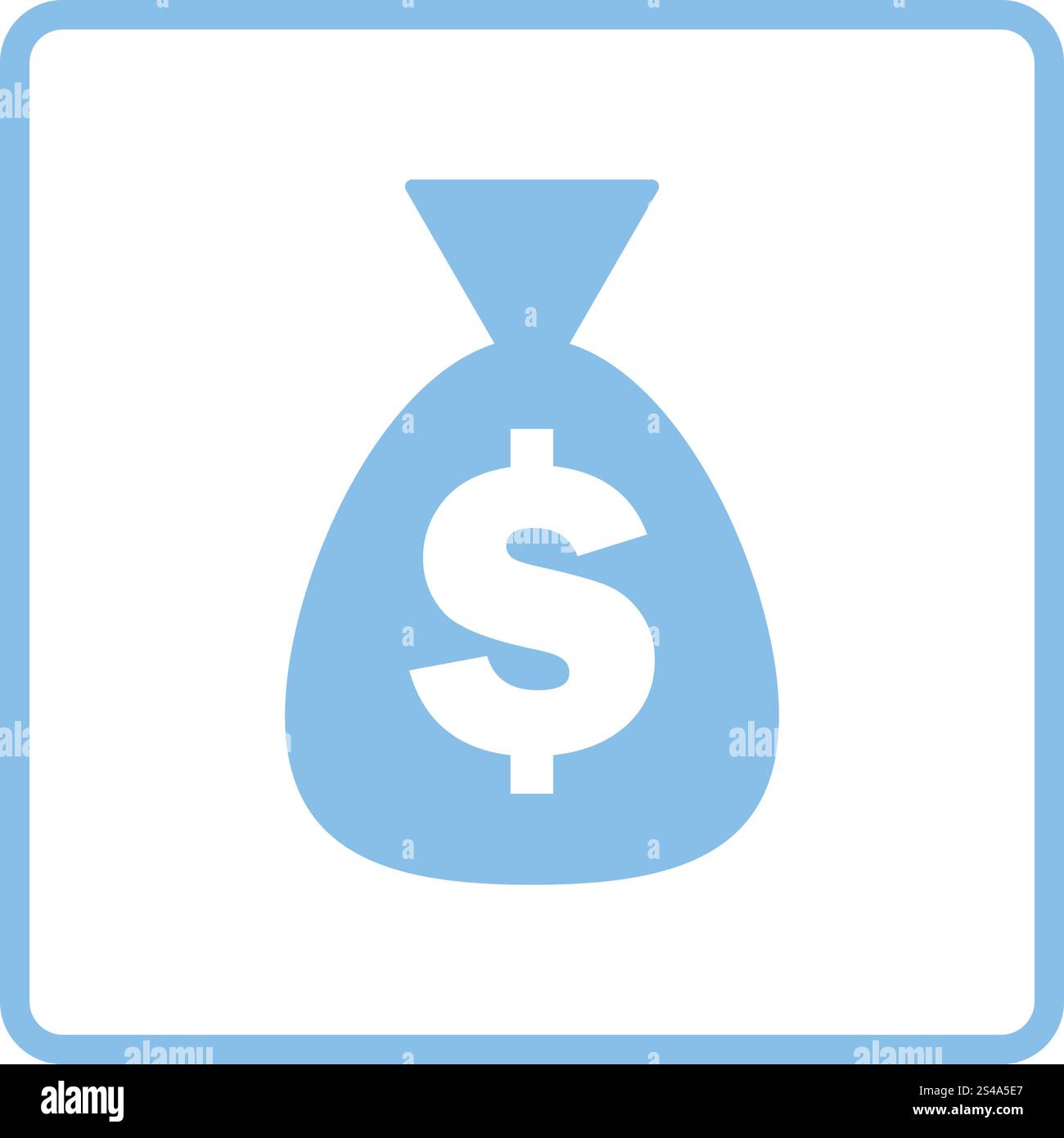 Money bag icon. Blue frame design. Vector illustration Stock Vector ...