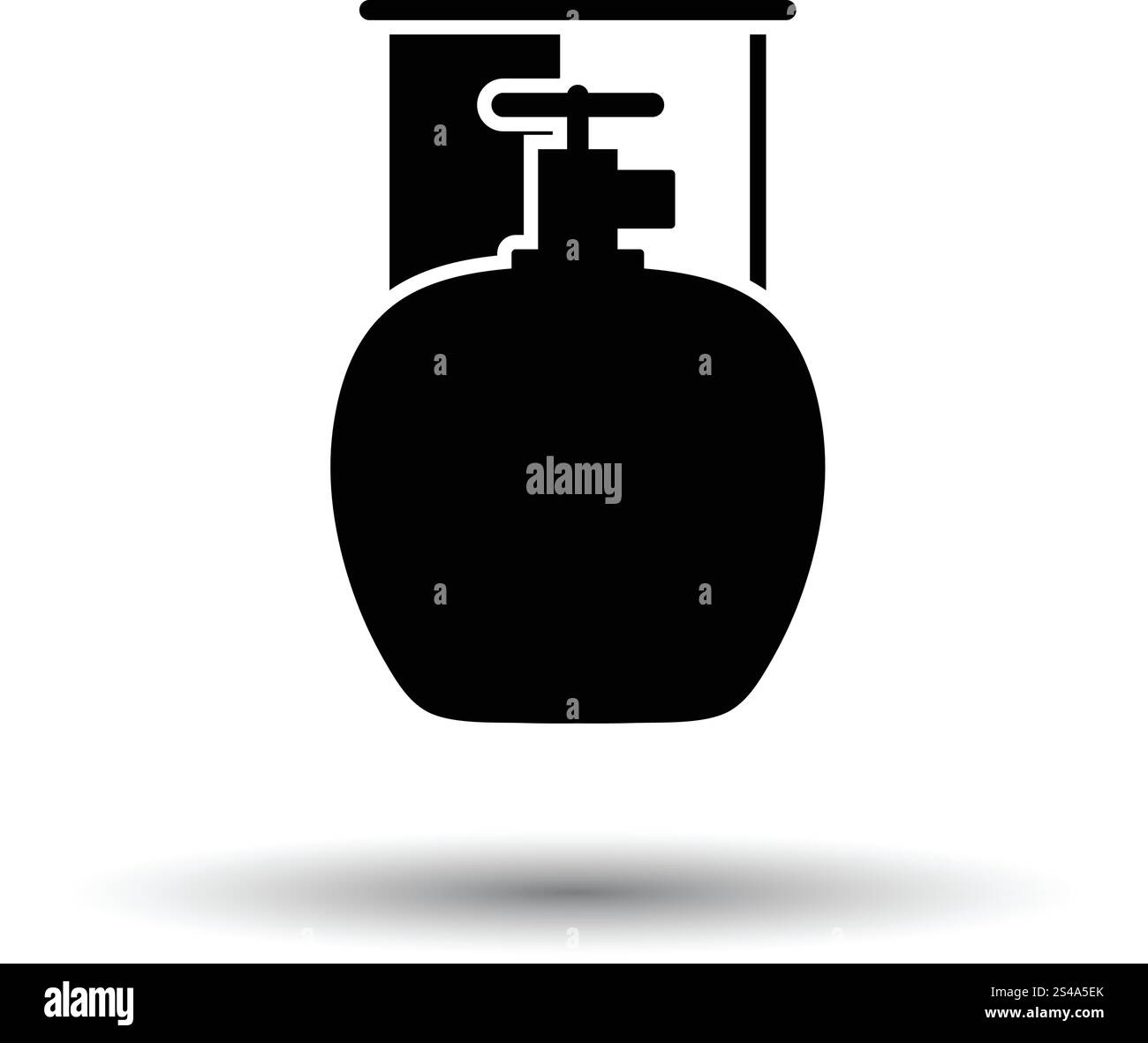 Camping gas container icon. White background with shadow design. Vector ...
