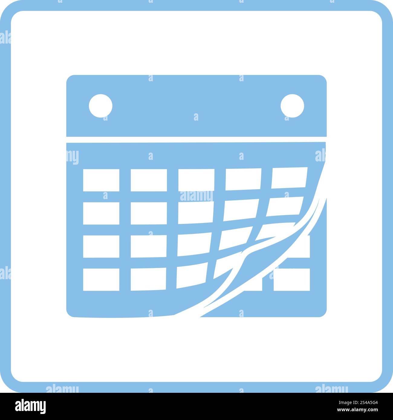 Calendar icon. Blue frame design. Vector illustration Stock Vector ...