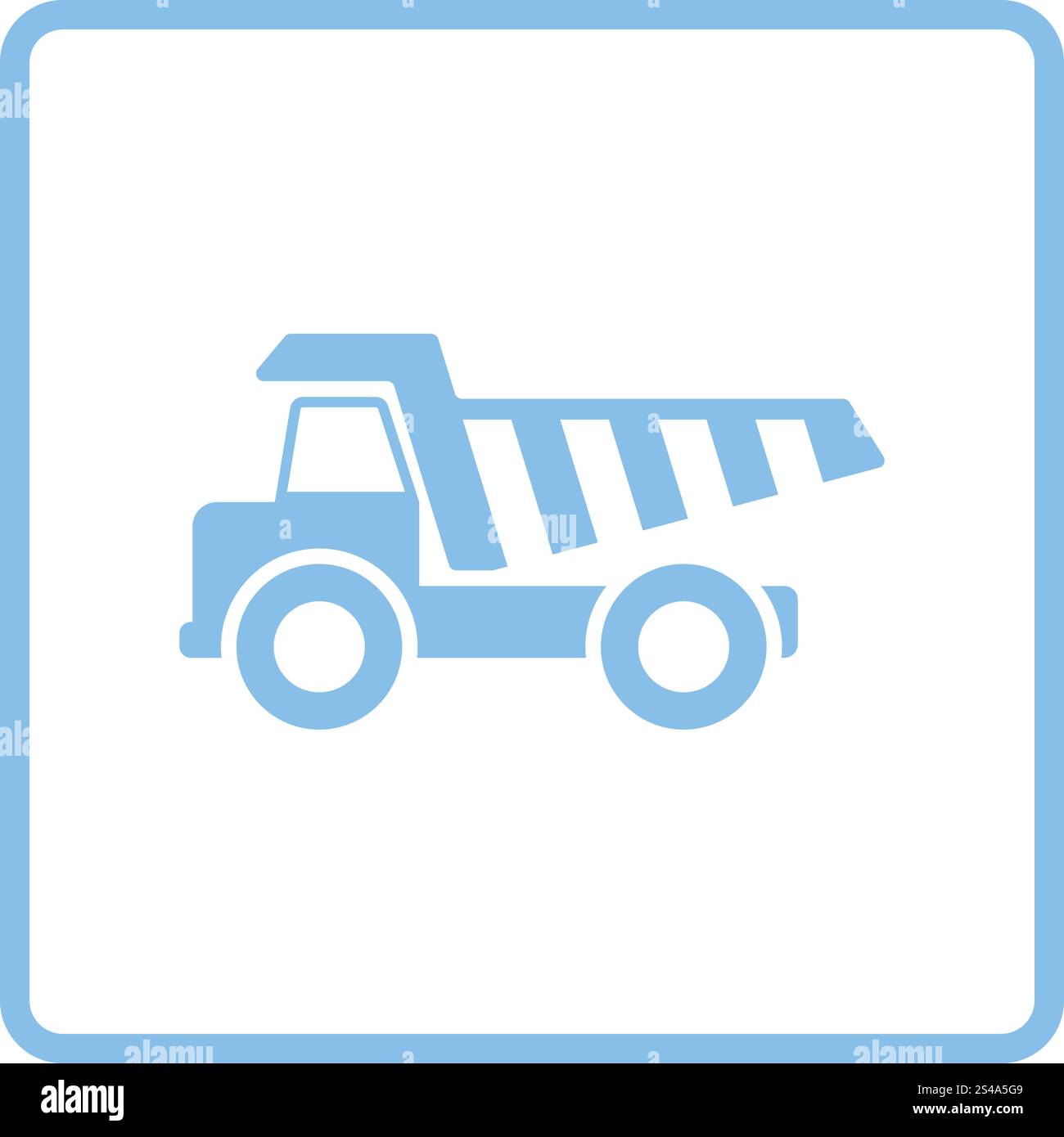 Icon of tipper. Blue frame design. Vector illustration Stock Vector ...