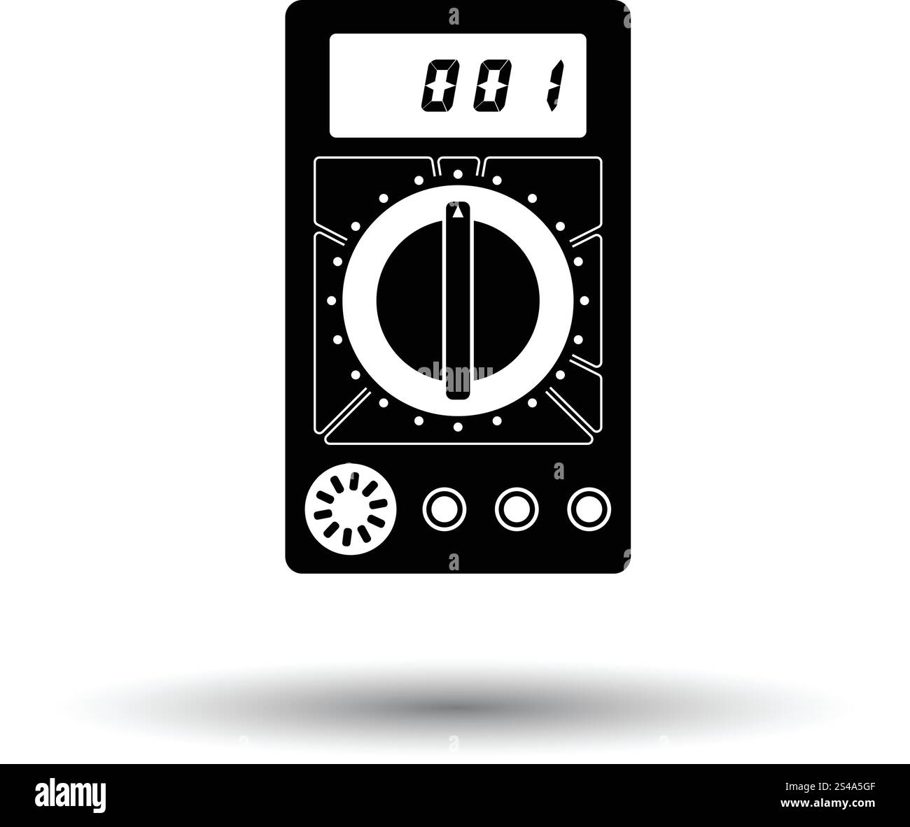 Multimeter icon. White background with shadow design. Vector ...