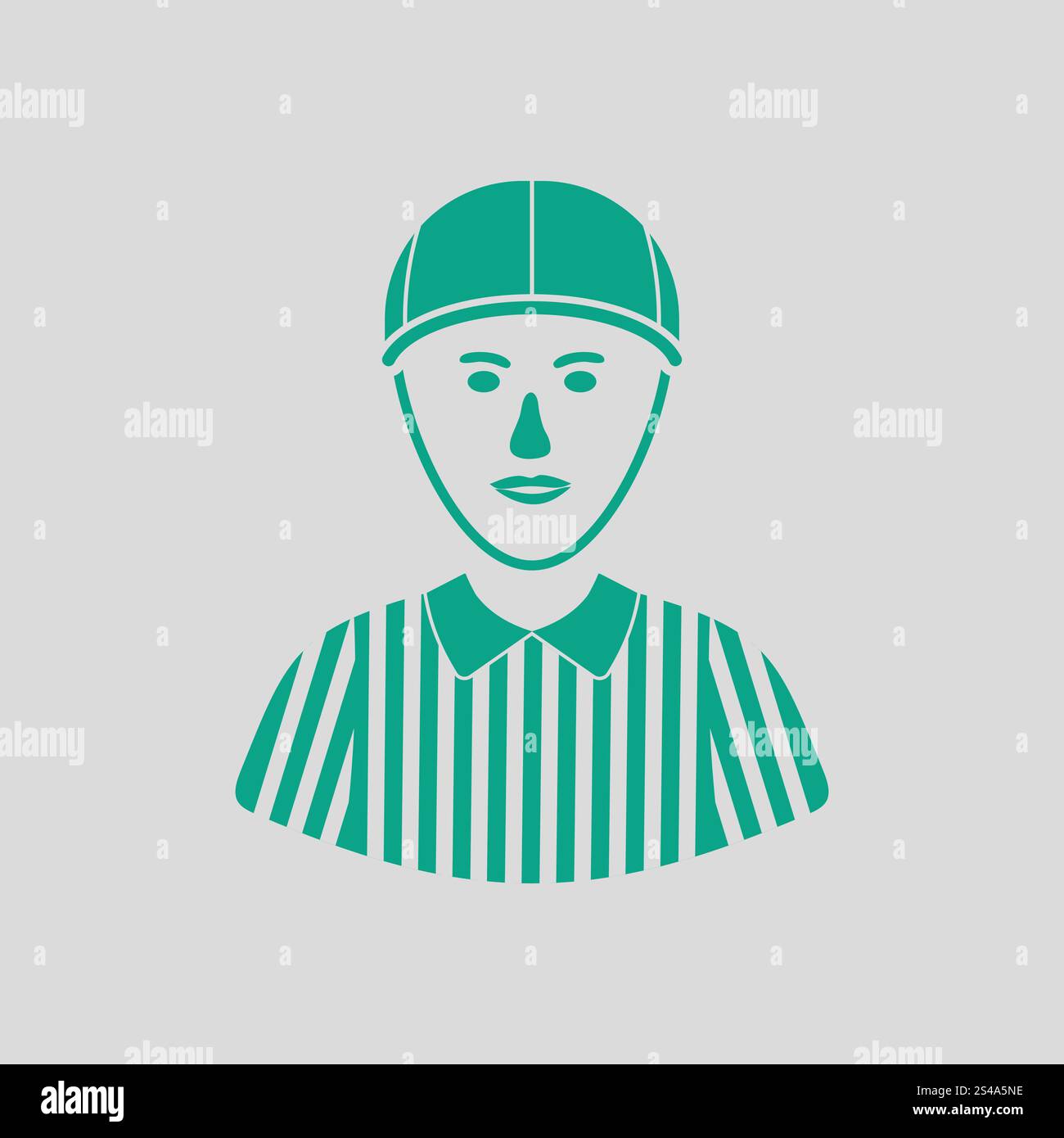 American football referee icon. Gray background with green. Vector ...