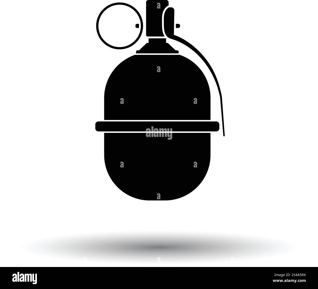 Attack grenade icon. White background with shadow design. Vector ...
