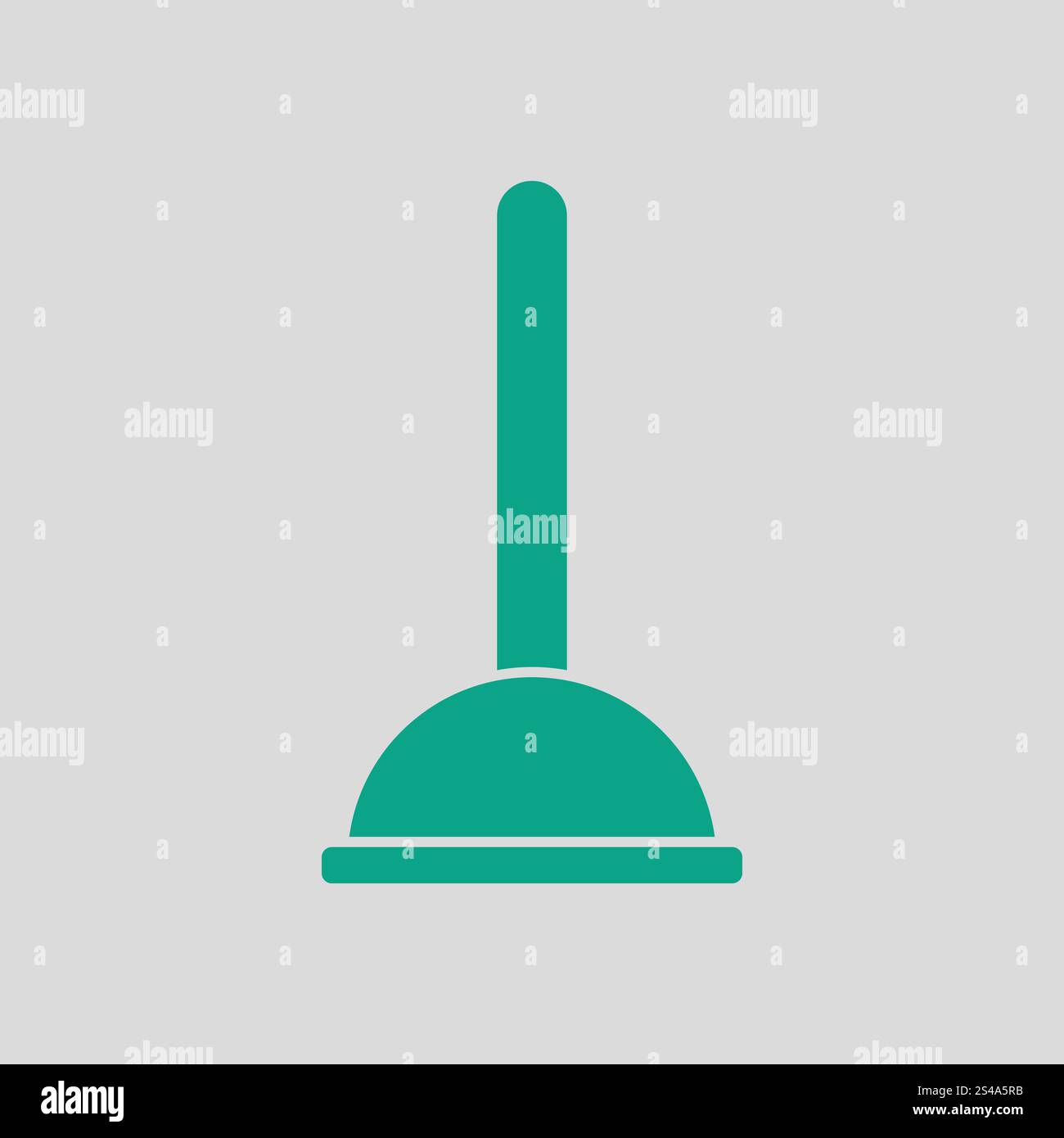 Plunger icon. Gray background with green. Vector illustration Stock ...