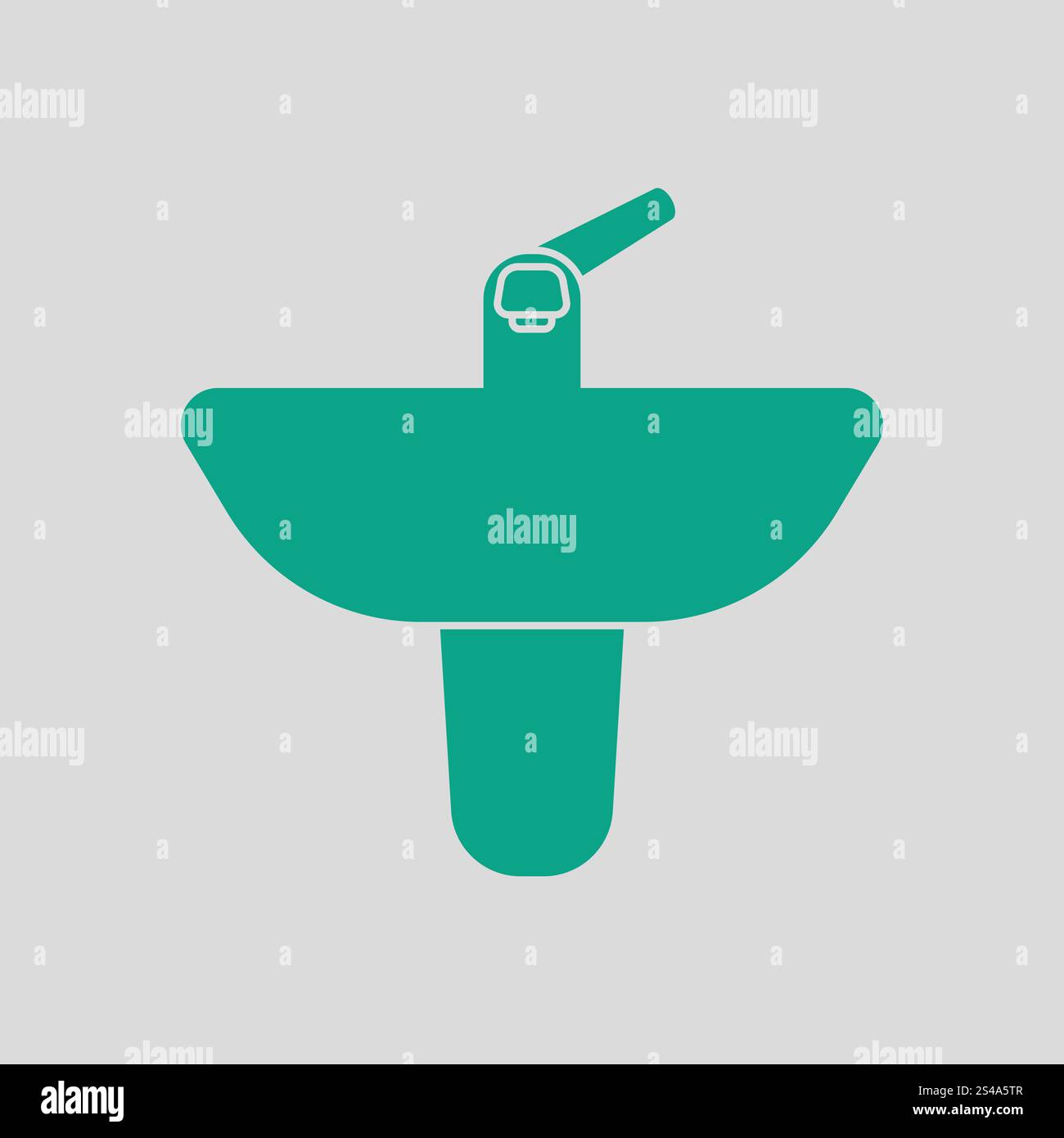 Wash basin icon. Gray background with green. Vector illustration Stock ...