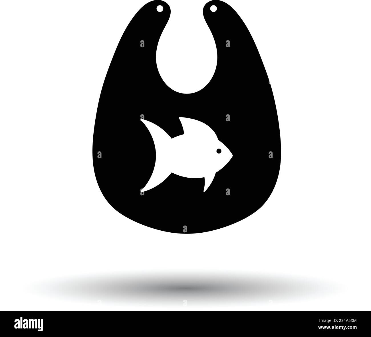 Bib icon. White background with shadow design. Vector illustration ...