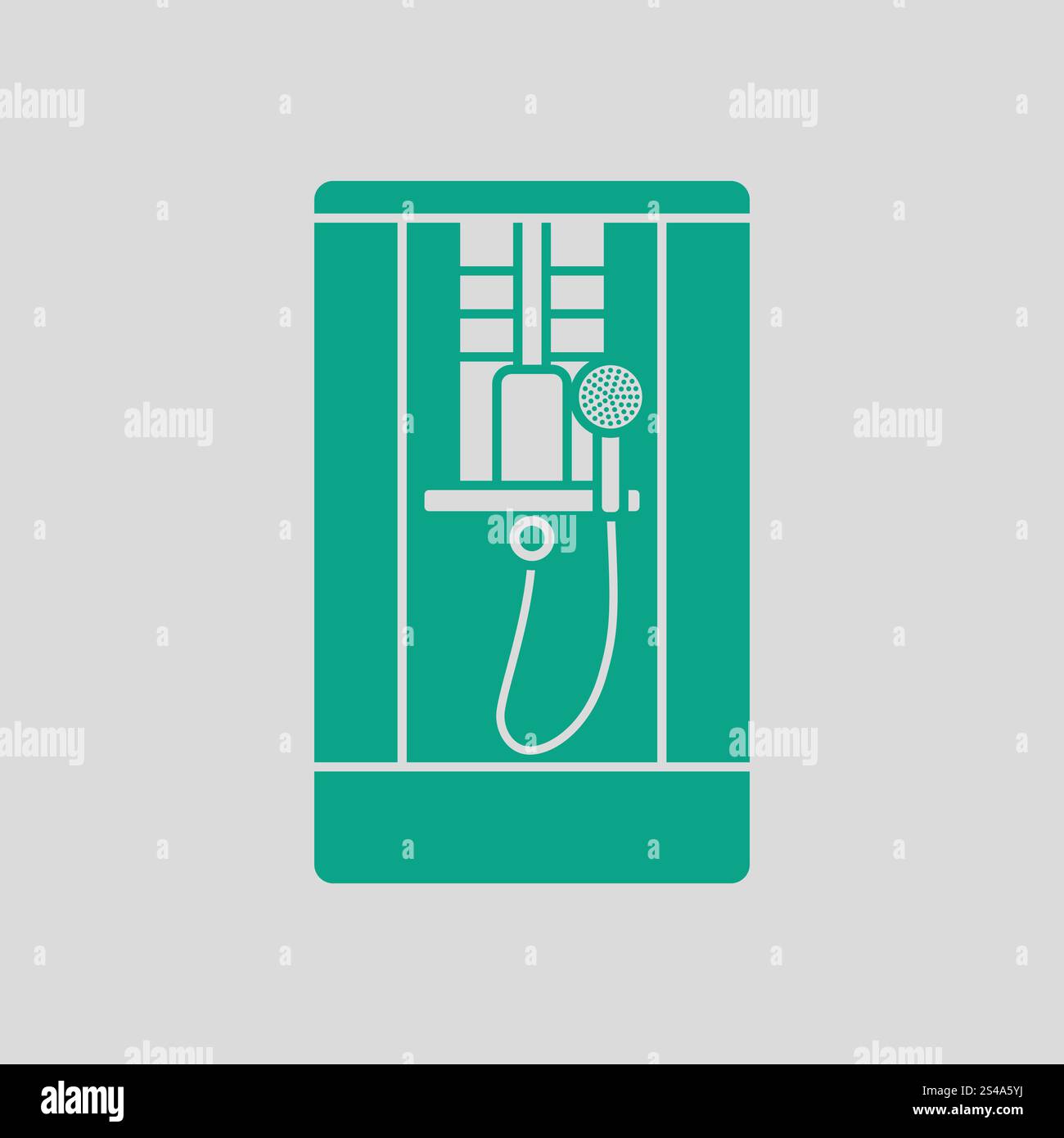 Shower icon. Gray background with green. Vector illustration Stock ...