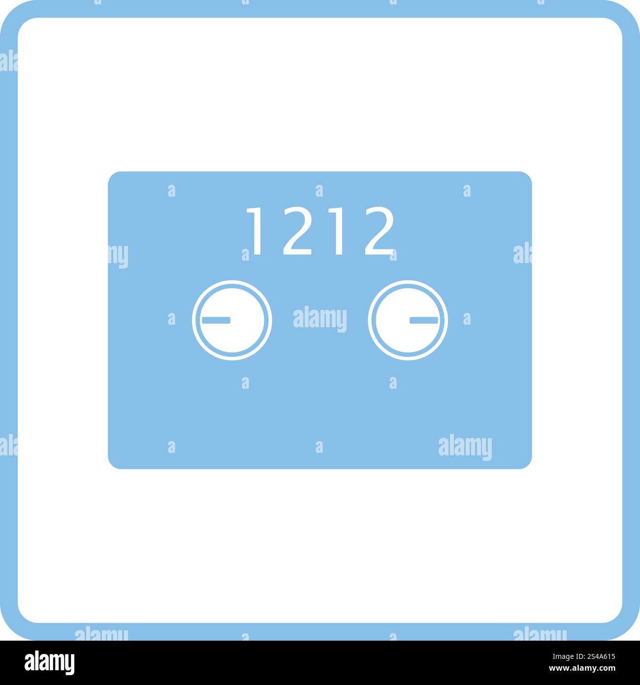 Safe cell icon. Blue frame design. Vector illustration Stock Vector ...