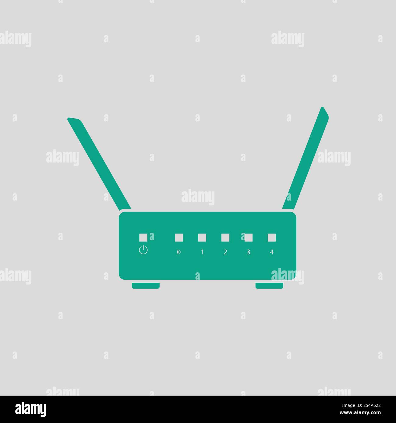 Wi-Fi router icon. Gray background with green. Vector illustration ...
